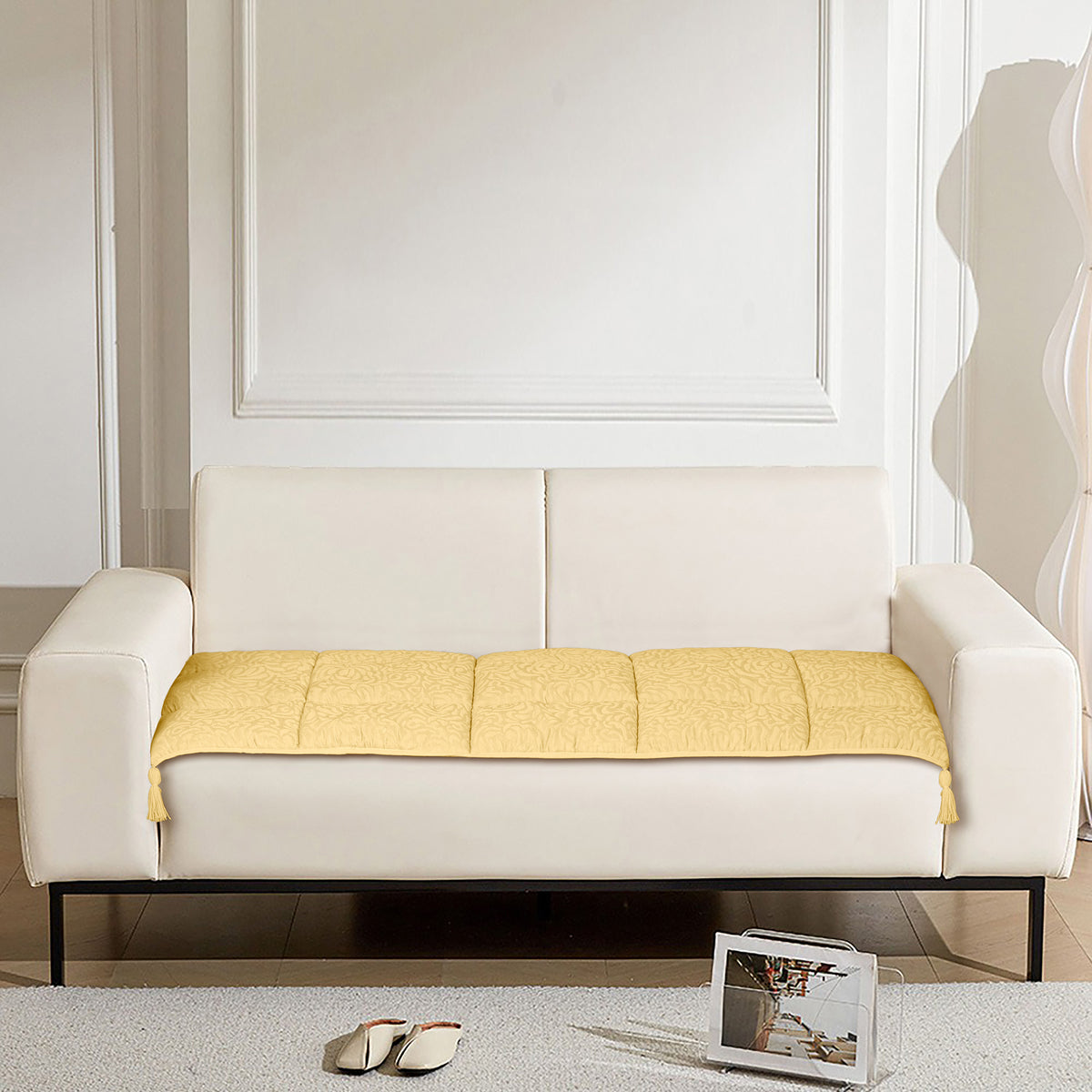 Premium Jacquard Sofa Topper Lime — Cotton Passion