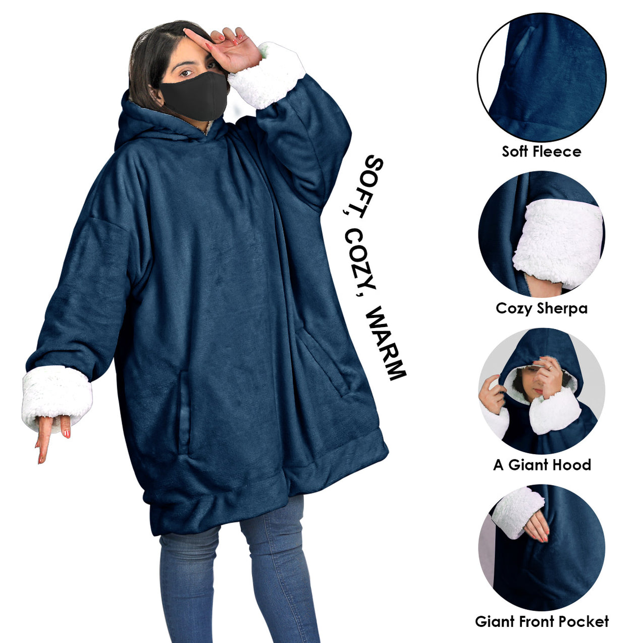 Double Sided Huggle Hoodie — Cotton Passion