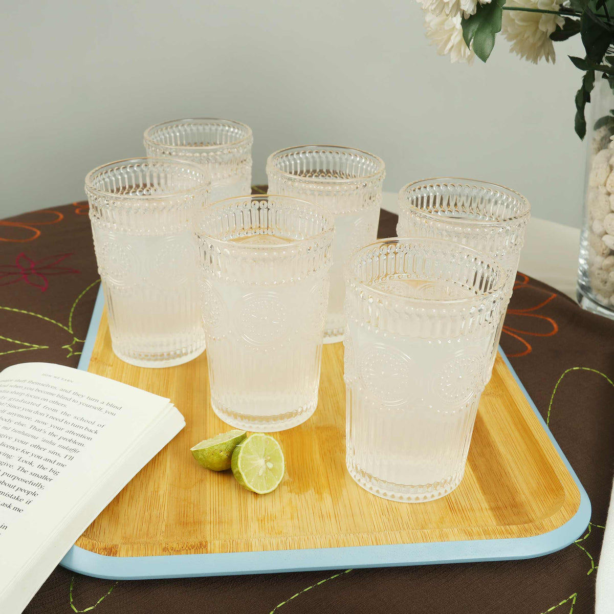 Floral Whisper Glass Set — Cotton Passion