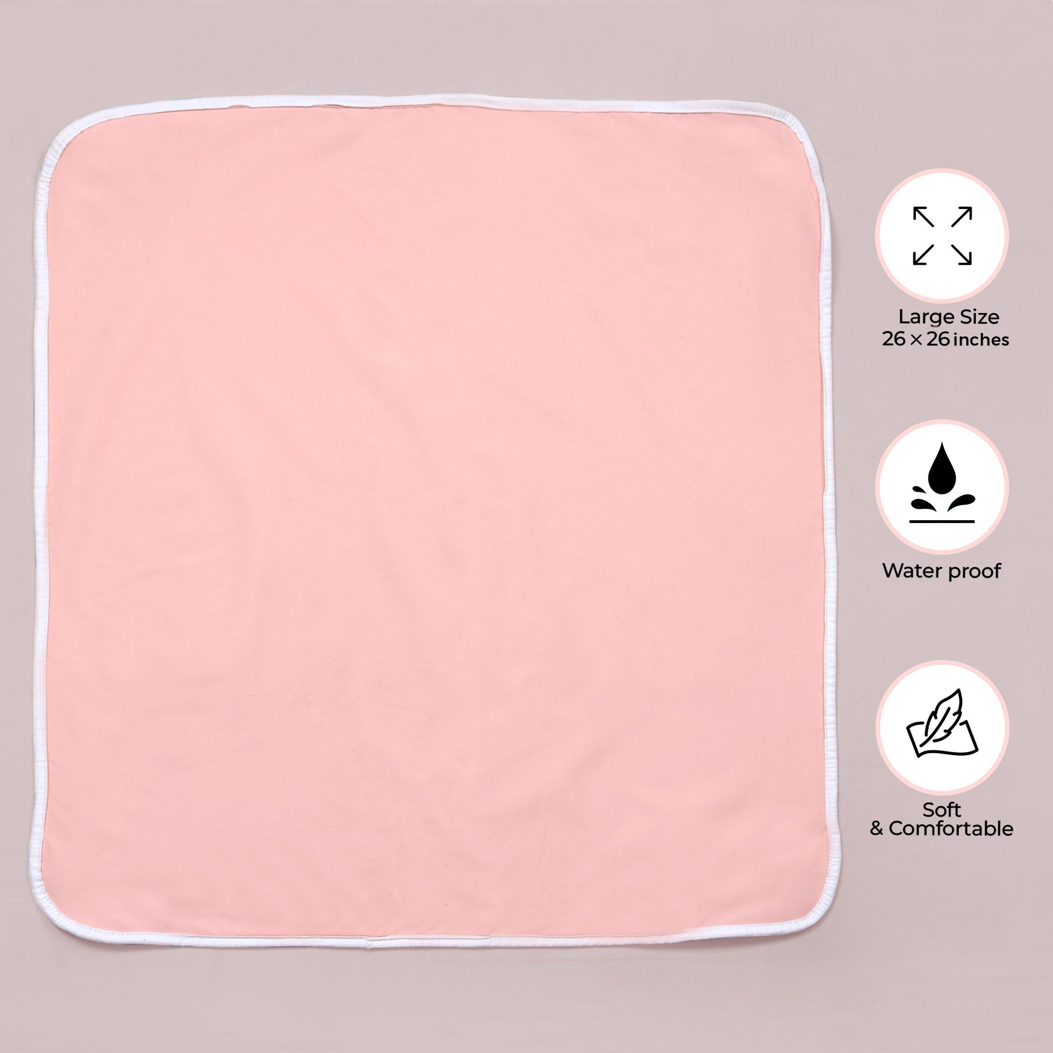 Plain Pink Baby Diaper Changing Sheet — Cotton Passion