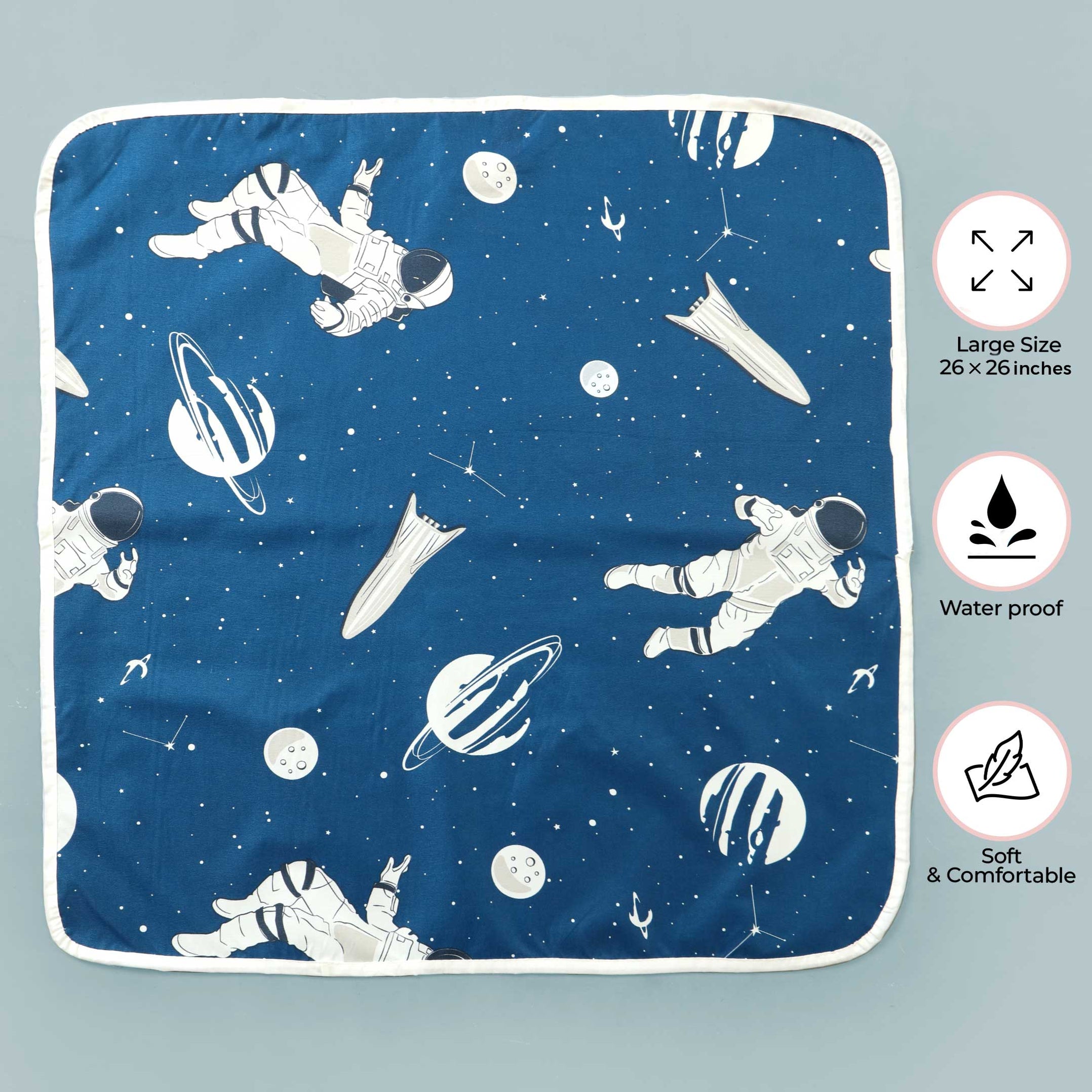 Space Dreams Baby Diaper Changing Sheet — Cotton Passion