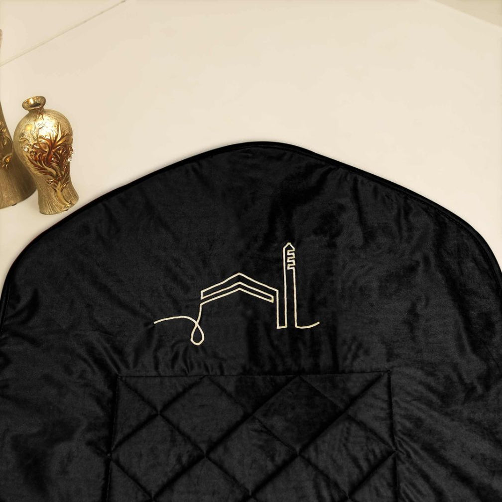 Kaaba Embroidered Prayer Mat — Cotton Passion