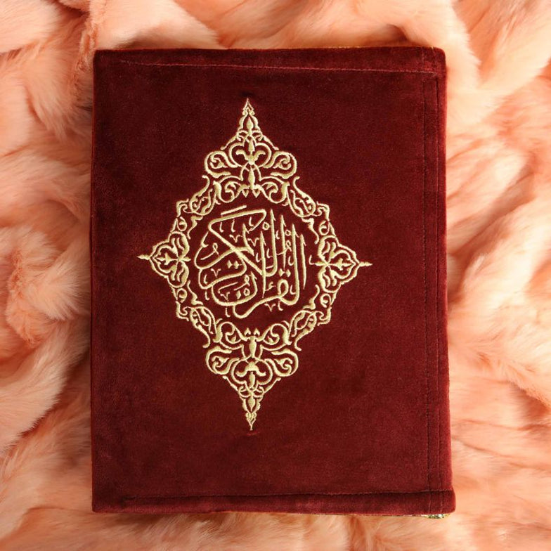 Velvet Quran Cover (Embroidered Quran Kareem) — Cotton Passion