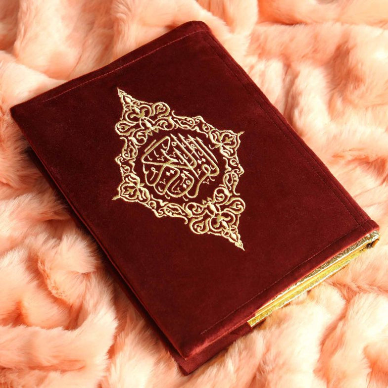 Velvet Quran Cover (Embroidered Quran Kareem) — Cotton Passion