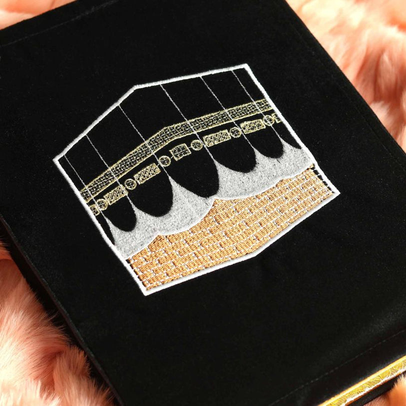Velvet Quran Cover (Embroidered Kaaba) — Cotton Passion