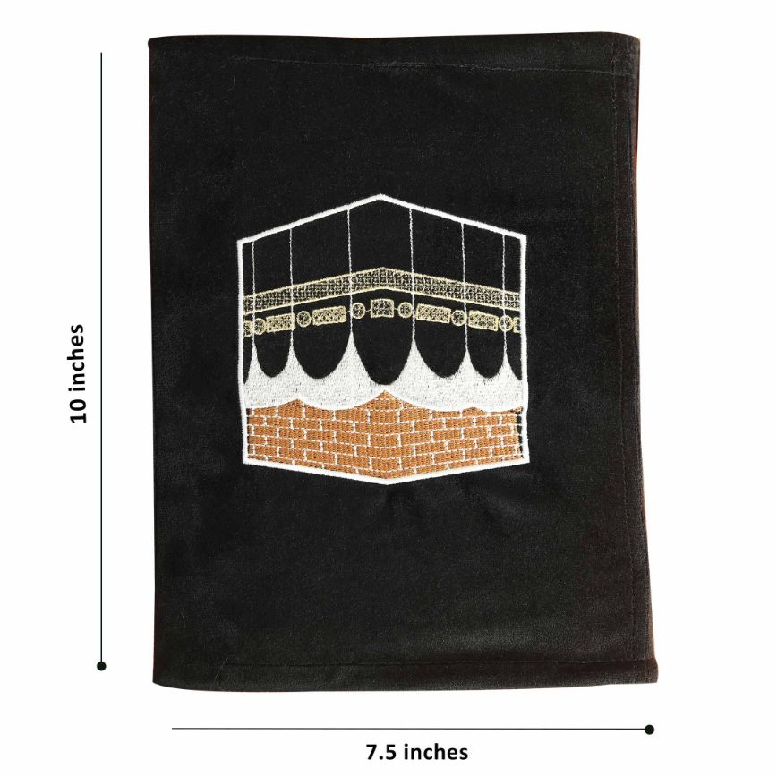 Velvet Quran Cover (Embroidered Kaaba) — Cotton Passion